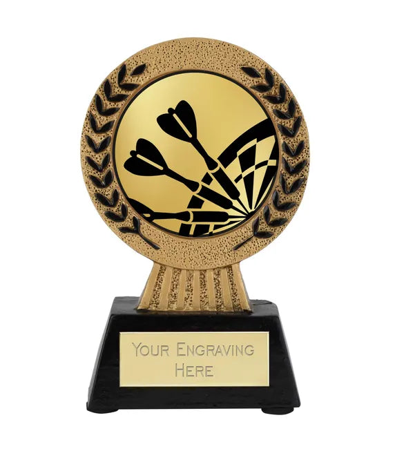 Gold Laurel Hero Darts Classic Award | Broadway Trophies & Engraving