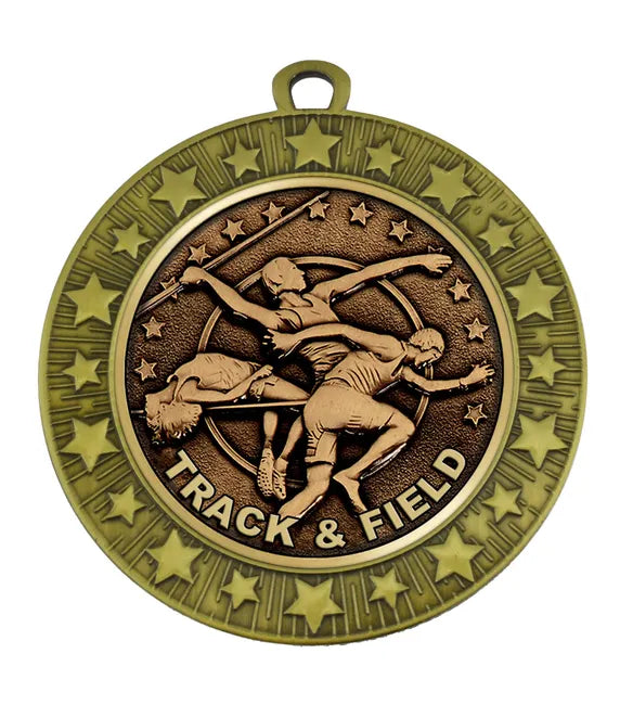 Bronze Star Track & Field Medal | Broadway Trophies & Engraving