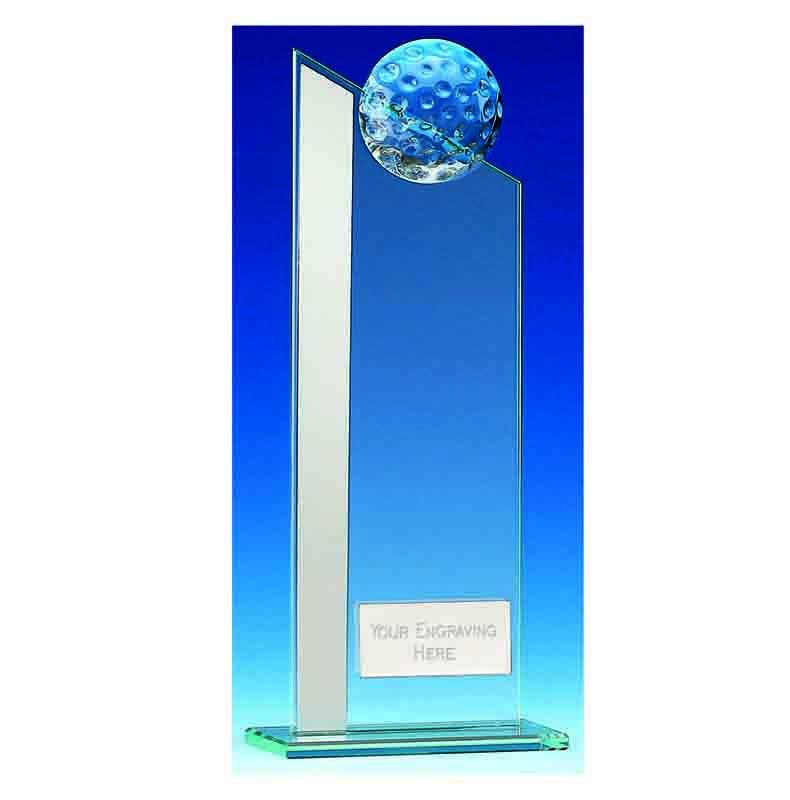 KB006 - Colony Club Glass Golf Trophy | Broadway Trophies & Engraving